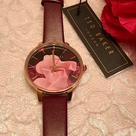 Ted Baker London | Accessories | Ted Baker Floral Dial Leather Strap ...